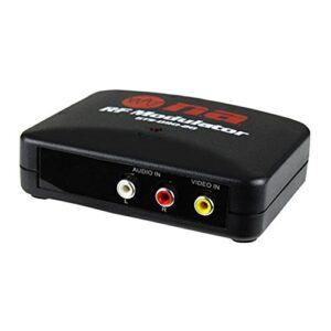 rf modulator tv switch audio video rca ant input to f type coax output converter