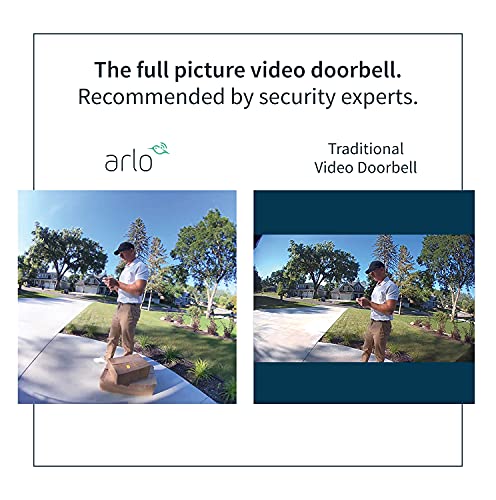 Arlo Essential Wireless Video Doorbell & Chime 2 Bundle, 1080p HD doorbell Camera HD, 2-Way Audio, Package Detection, Motion Detection and Alerts, Built-in Siren, Night Vision, AVDK2001, White