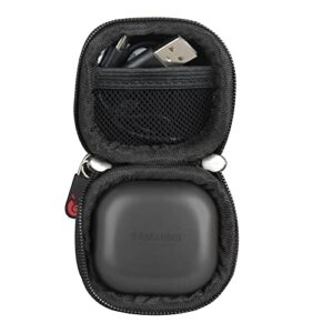 hermitshell travel case for samsung galaxy buds live/samsung galaxy buds pro/samsung galaxy buds 2 true wireless earbuds (black)