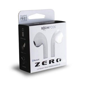 BoomPods Zero Buds Bluetooth Earbuds - Powerful Compact Buds True Wireless and Big Sound with Bluetooth 5 (Black) (White)