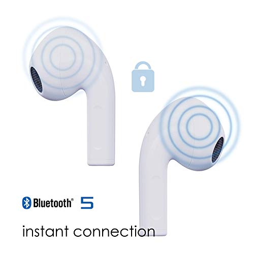 BoomPods Zero Buds Bluetooth Earbuds - Powerful Compact Buds True Wireless and Big Sound with Bluetooth 5 (Black) (White)