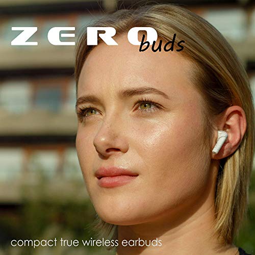 BoomPods Zero Buds Bluetooth Earbuds - Powerful Compact Buds True Wireless and Big Sound with Bluetooth 5 (Black) (White)