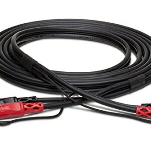 Hosa CRA-202DJ Dual RCA to Dual Right Angle RCA with Ground Wire Stereo Interconnect Cable, 2 Meters, Speaker