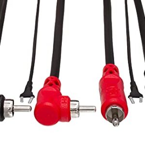 Hosa CRA-202DJ Dual RCA to Dual Right Angle RCA with Ground Wire Stereo Interconnect Cable, 2 Meters, Speaker