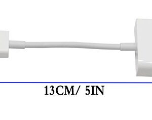 zdyCGTime DVI 24+1 to HDMI Adapter Cable,HDMI Male to DVI 24+1 Female Converter Cable for HD TV, Plasma, DVD and Projector.(white/13CM/5 in)