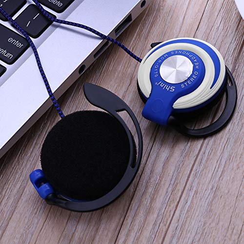 Galand Stereo Extra Bass Portable Headphones Headset,Universal 3.5mm Plug Wired Clip On Ear Sports Earphone Heavy Bass Headphone Black