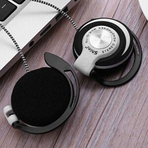 Galand Stereo Extra Bass Portable Headphones Headset,Universal 3.5mm Plug Wired Clip On Ear Sports Earphone Heavy Bass Headphone Black