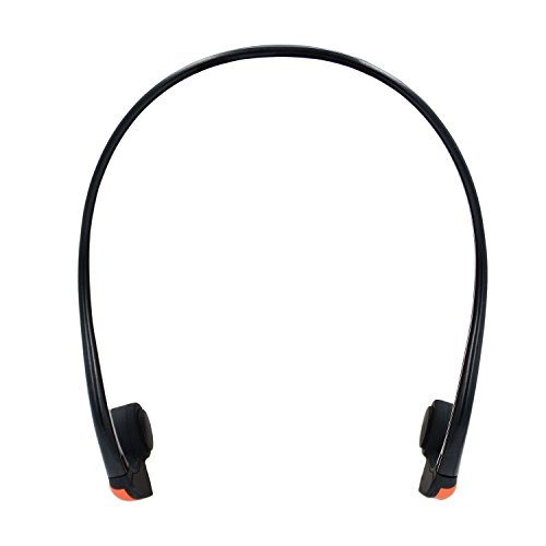 New Bone Conduction Headphones with Microphone Stereo Open-Ear Sport Headphone with Noise Reduction Microphone (Orange)