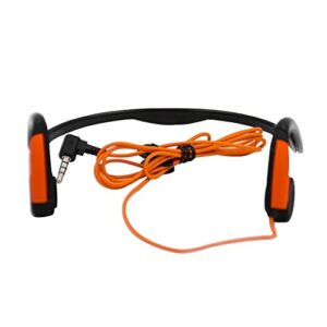 New Bone Conduction Headphones with Microphone Stereo Open-Ear Sport Headphone with Noise Reduction Microphone (Orange)