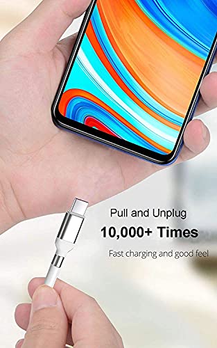 JJKKZVZ 2Pack Upgraded Type-C Magnetic Charging Cable, Retractable USB C Type Data Transfer Cable, Coiled Type C Cable 3 FT with Soft Protective Tube for All USB Type C Charger Phones, Tablets