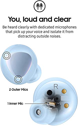 Samsung Galaxy Buds+ Plus, True Wireless Earbuds w/Improved Battery and Call Quality (Wireless Charging Case Included), (International Version) (Cloud Blue)