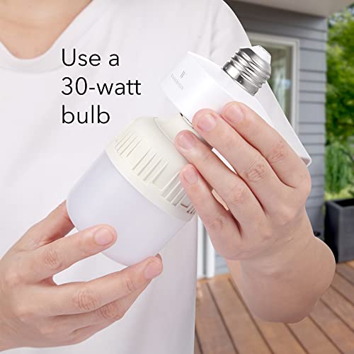 Wasserstein Bulb Socket with Arlo Charging Cable - Plug in Light Socket for Powering Your Arlo Camera - Camera and Light Bulb NOT Included