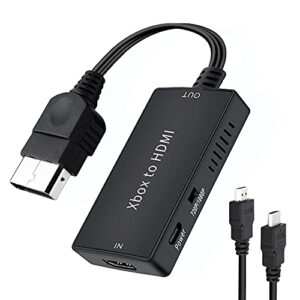 sheiaier original xbox to hdmi converter with hdmi cable, hdmi adapter video audio converter adapter for original xbox