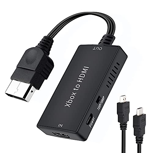 Sheiaier Original Xbox to HDMI Converter with HDMI Cable, HDMI Adapter Video Audio Converter Adapter for Original Xbox