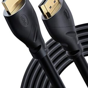 PowerBear 4K HDMI Cable 25 ft | High Speed, Rubber & Gold Connectors, 4K @ 60Hz, Ultra HD, 2K, 1080P, & ARC Compatible for Laptop, Monitor, PS5, PS4, Xbox One, Fire TV, Apple TV & More