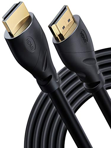 PowerBear 4K HDMI Cable 25 ft | High Speed, Rubber & Gold Connectors, 4K @ 60Hz, Ultra HD, 2K, 1080P, & ARC Compatible for Laptop, Monitor, PS5, PS4, Xbox One, Fire TV, Apple TV & More