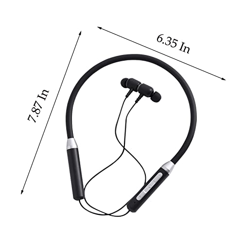 Neckband Bluetooth Headphones - Wireless Earbuds Noise Cancelling, HD Stereo Wireless Sports Earphones, Around Neck Bluetooth Headphones with Mic, Magnetic Attraction