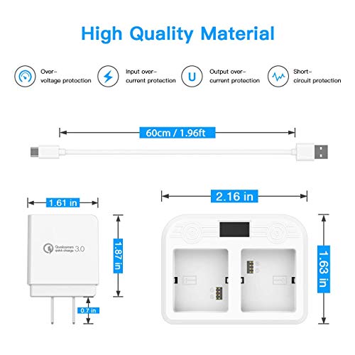 HOLACA Battery Charger Station Compatible with Arlo Ultra/Ultra 2 Arlo Pro 3 and Pro 3 Pro 4 Floodlight Camera - Dual Charging Station (2 Ports)(LED Display) - Charger for Arlo Battery Only