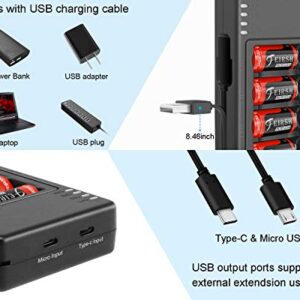 Rechargeable Battery for Arlo Cameras（8 Packs） 3.7V 800mAh Batteries with Charging Station Compatible Arlo MS3130 VMC3030 VMK3200 VMS3330 3430 3530