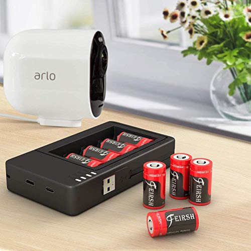 Rechargeable Battery for Arlo Cameras（8 Packs） 3.7V 800mAh Batteries with Charging Station Compatible Arlo MS3130 VMC3030 VMK3200 VMS3330 3430 3530