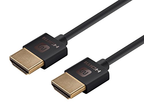 Monoprice 113578 Ultra Slim Series High Speed HDMI Cable, 1.5-Feet, Black