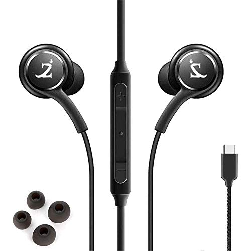 PRO Stereo Headphones Compatible with Your Samsung Galaxy Tab A 10.1 (2019) with Hands-Free Built-in Microphone Buttons + Crisp Digital Titanium Clear Audio! (USB-C/PD)