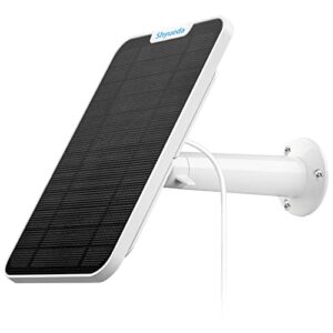 [updated version] 4w solar panel charging compatible with arlo pro 3/pro 4/ultra/ultra 2/ floodlight only , with 13.1ft waterproof charging cable, ip65 weatherproof ,includes secure wall mount(1-pack)