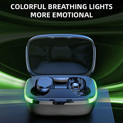 Wireless Earbuds Bluetooth Headphones with Wireless Charging Case IPX4 Waterproof Stereo Earphones in-Ear for SPOR, BLACK