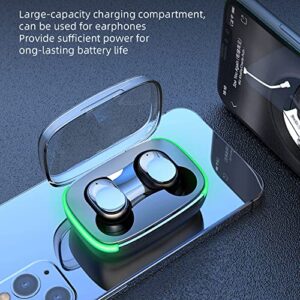 Wireless Earbuds Bluetooth Headphones with Wireless Charging Case IPX4 Waterproof Stereo Earphones in-Ear for SPOR, BLACK