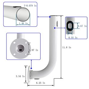 Sinsica Pole Mount, Antennas Mount,Electronics Pole for Outside Home Antenna Installation.11.8Inch Length