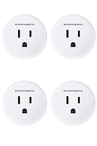 WiFi Plugs Smart Plug Outlet Extender, Timer Light Switch, Amazon Alexa Google Home Voice, APP and Remote Control, 2.4GHz Network, Electric Outlets, on Off Switch Bedroom Gadgets, Pack of (4)