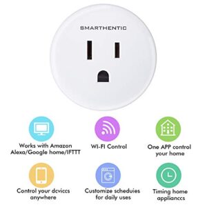 WiFi Plugs Smart Plug Outlet Extender, Timer Light Switch, Amazon Alexa Google Home Voice, APP and Remote Control, 2.4GHz Network, Electric Outlets, on Off Switch Bedroom Gadgets, Pack of (4)