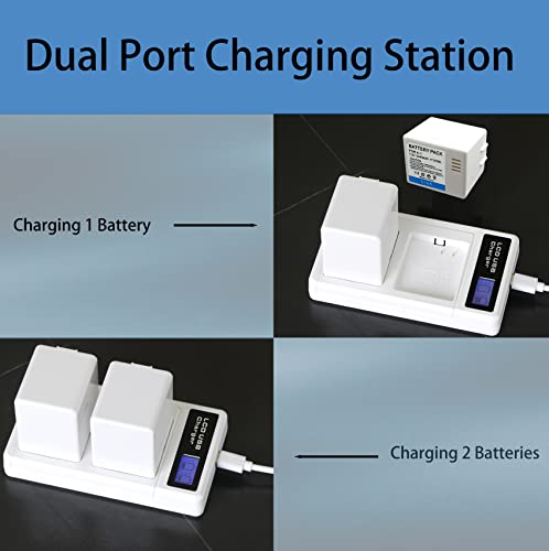 2-Pack Rechargeable Battery & USB-C Charger Station for Arlo Pro/Pro 2(VMA4400),Upgraded Battery Pack,Battery Capacity:7.2V/2440mAh/17.57Wh (Arlo Pro/Pro 2(VMA4400))