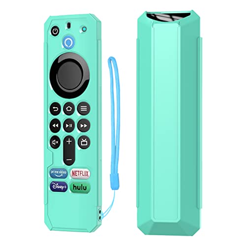 FREEOL Fire Stick Remote Cover,Compatible with Fire TV Stick(3rd Gen/4K/4K Max) Alexa Voice Remote Control,TPU Protective Case with Lanyard,Has Shock Absorption, Anti-Slip and Scratch Design-ice Blue