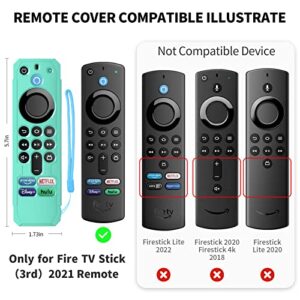 FREEOL Fire Stick Remote Cover,Compatible with Fire TV Stick(3rd Gen/4K/4K Max) Alexa Voice Remote Control,TPU Protective Case with Lanyard,Has Shock Absorption, Anti-Slip and Scratch Design-ice Blue