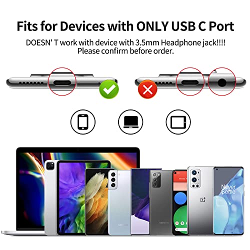 Jiunai USB C Headphone for Samsung S23, in-Ear Wired Digital Type C Ear Buds Noise Isolating Bass Driven Stereo Earphones with Mic Headset for Galaxy S22 S21 Ultra Z Fold 4 OnePlus 10T Pixel 7 Pro