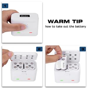 Matbc Rechargeable Batteries for Arlo, Unique 4in1 Design of 123A Camera Batteries, Replacemen with arlo Security Camera System VMK 3200/VMC3030/VMS3330/3430/3530 Battery, 2Pack 3000mAh Upgraded