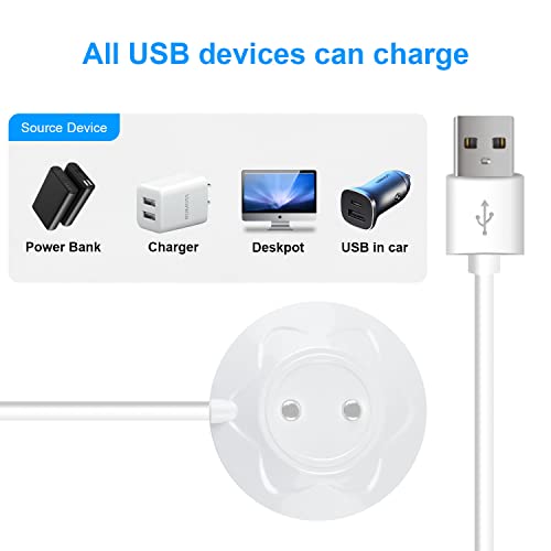 Magnetic Charger for Rose Massagers USB Charging Cord Cable Base Dock Station - 2.6Ft