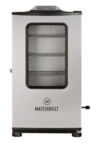 masterbuilt mb20074719 bluetooth digital electric smoker, 40 inch, stainless steel