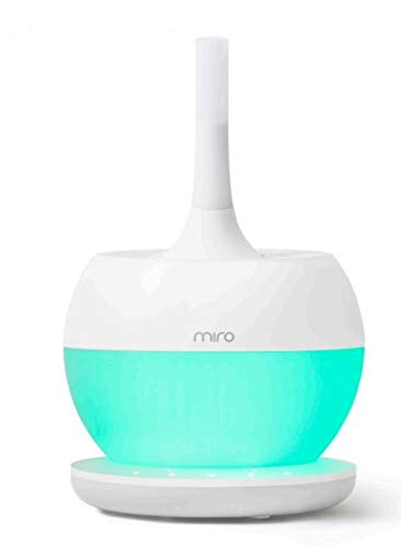 MIRO-NR08M Cream White Completely Washable Modular Sanitary Humidifier, Large Room, Easy to Clean, Easy to Use - Premium Cool-Mist Humidifier. Touch Control Colorful LEDs, Powerful humidification