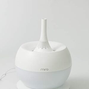 MIRO-NR08M Cream White Completely Washable Modular Sanitary Humidifier, Large Room, Easy to Clean, Easy to Use - Premium Cool-Mist Humidifier. Touch Control Colorful LEDs, Powerful humidification