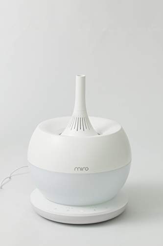 MIRO-NR08M Cream White Completely Washable Modular Sanitary Humidifier, Large Room, Easy to Clean, Easy to Use - Premium Cool-Mist Humidifier. Touch Control Colorful LEDs, Powerful humidification