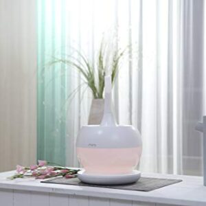 MIRO-NR08M Cream White Completely Washable Modular Sanitary Humidifier, Large Room, Easy to Clean, Easy to Use - Premium Cool-Mist Humidifier. Touch Control Colorful LEDs, Powerful humidification