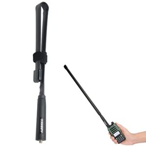 abbree tactical foldable antenna 18.89inch gmrs antenna sma-female for baofeng etc gmrs radios