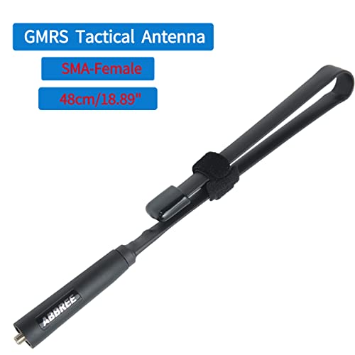 ABBREE Tactical Foldable Antenna 18.89inch GMRS Antenna SMA-Female for Baofeng etc GMRS Radios