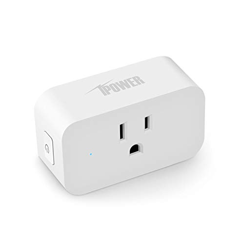 iPower Plug Smart WiFi Outlet with Alexa, Echo, Timer, White