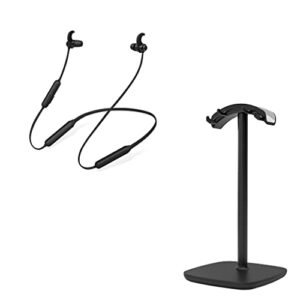 avantree nb16 & hs910, bundle bluetooth neckband headphones earbuds for tv pc, no delay, 20 hrs playtime & neckband headphone holder stand on desk