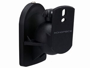 monoprice low profile 7.5 lb. capacity speaker wall mount brackets (pair) black