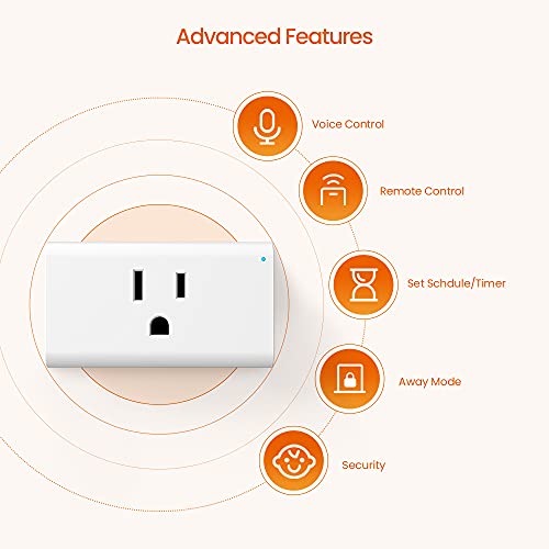 Tenda Beli Smart Plug SP3-Mini Smart Home WiFi Outlet | Works with Alexa Echo dot & Google Assisstant | Voice or App Remote Control | ETL/FCC Listed | No Hub Required,White,2-Pack