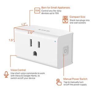 Tenda Beli Smart Plug SP3-Mini Smart Home WiFi Outlet | Works with Alexa Echo dot & Google Assisstant | Voice or App Remote Control | ETL/FCC Listed | No Hub Required,White,2-Pack